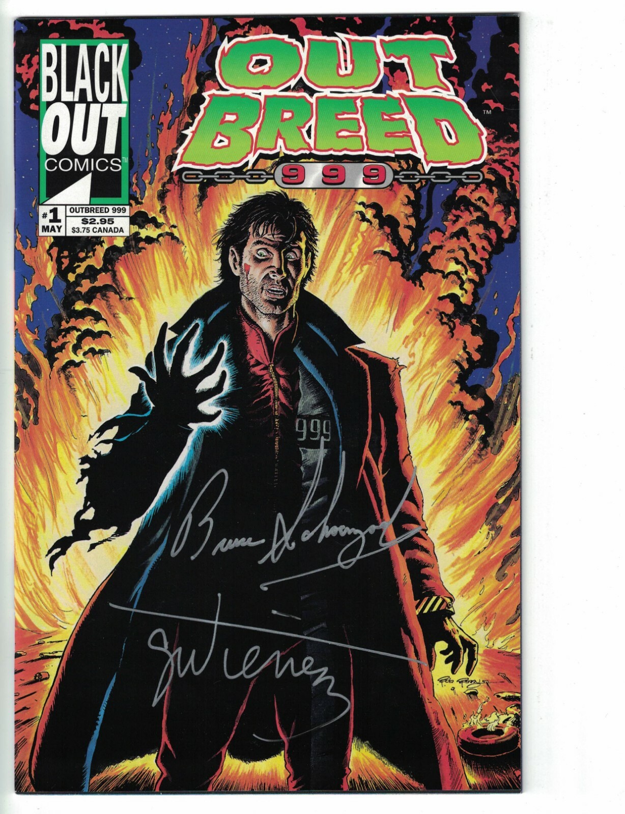 Outbreed 999 #1 VF signed by Bruce Schoengood + Dave Gutierrez ...