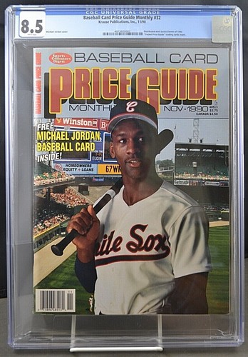 Baseball Card Price Guide Monthly #32 11/90 Michael Jordan Cover CGC 8. ...