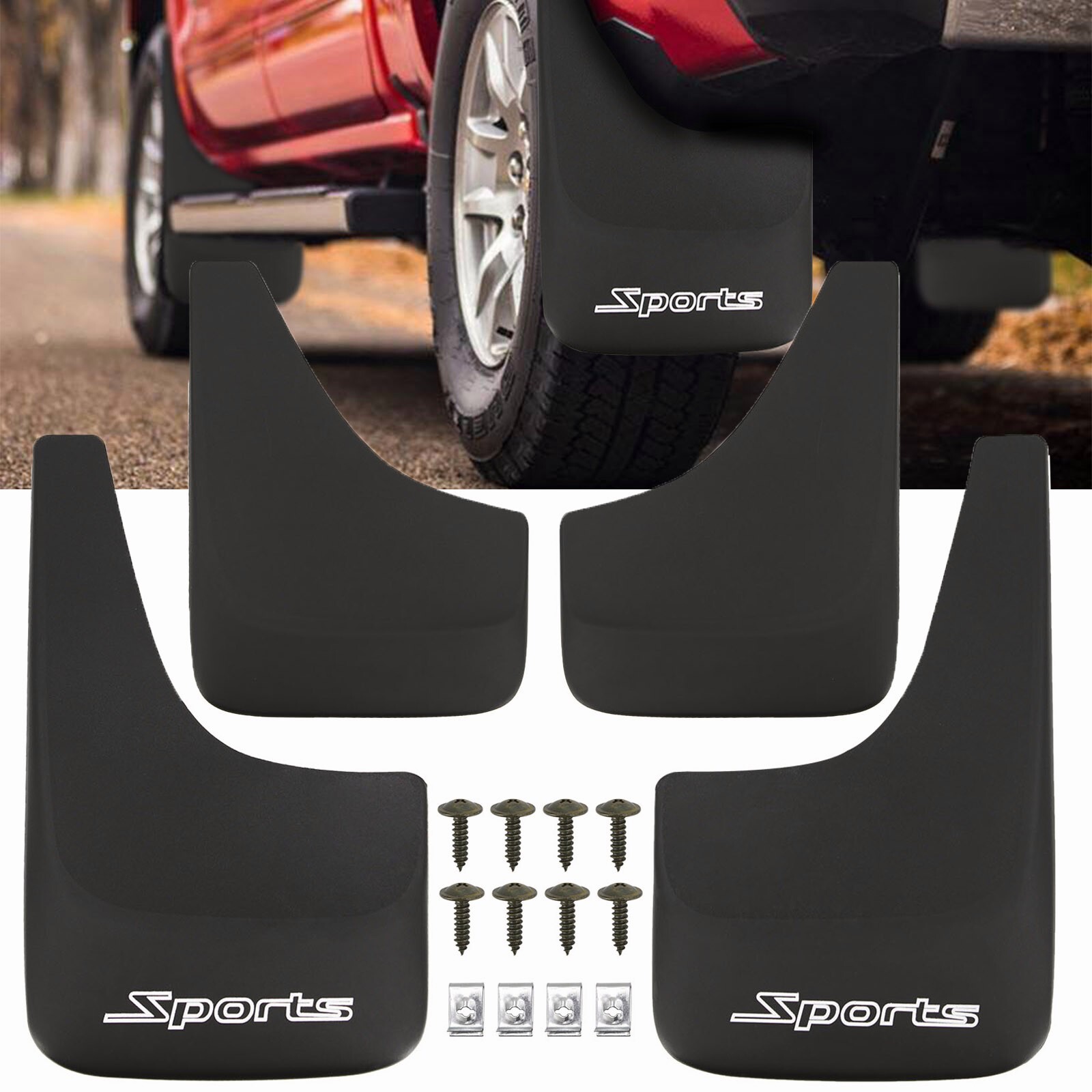 17 thru 22 Super Duty for Ford Splash Guard Mud Flap Set 4-pc SRW ...