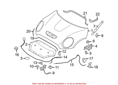 For BMW Genuine Hood Release Cable Front Forward 51237300571 | eBay