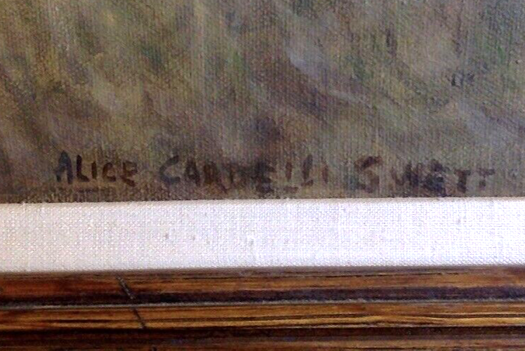 LISTED Stagecoach Painting Oil On Canvas By Alice Cardelli Swett Nevada ...