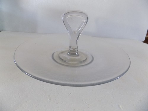 Vintage 10" Diameter Crinkle/Crepe Clear Glass Serving Plate with ...