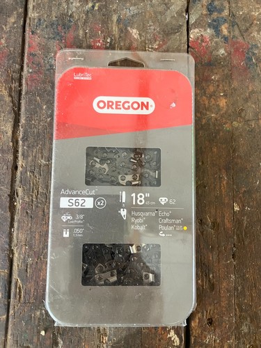 OREGON 2 PK 18" CHAINSAW CHAINS 62 3/8 LOW PROFILE .050 ECHO POULAN ...