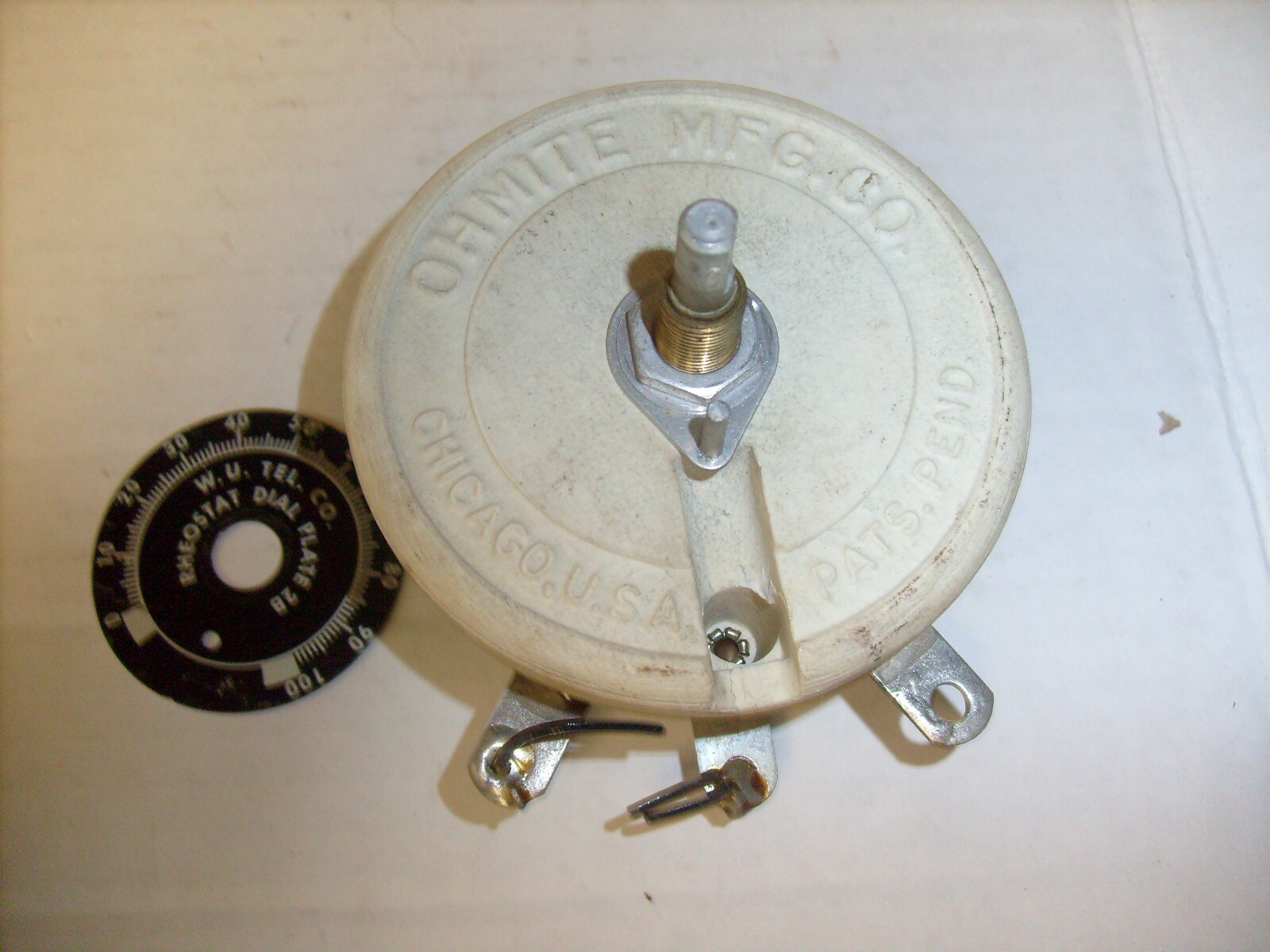 1959 LARGE OHMITE 1000 OHMS RHEOSTAT 58a SPEC 6179 | eBay