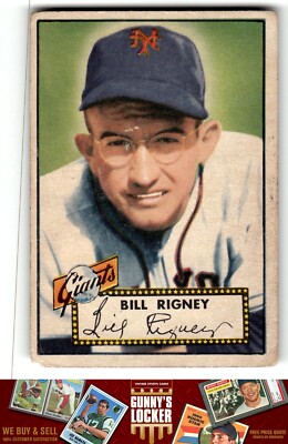 1952 Topps Bill Rigney 125 New York Giants | eBay