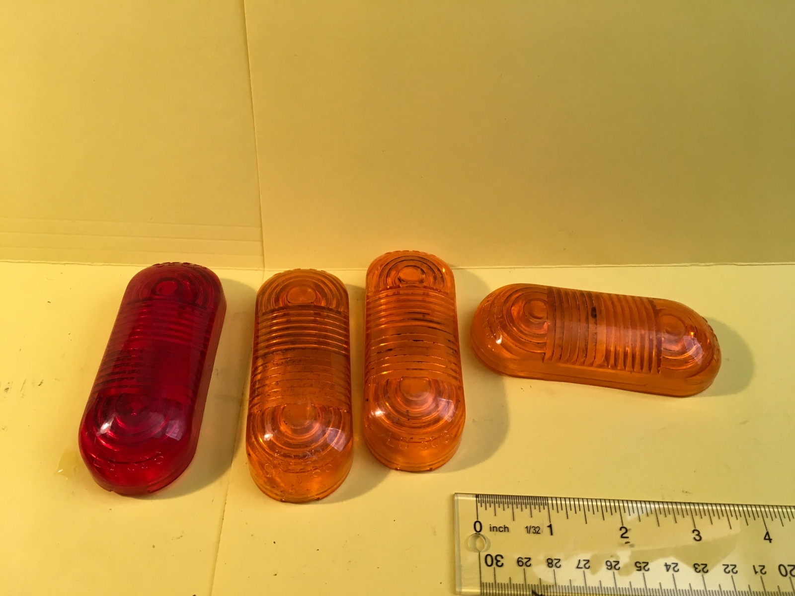 K-D Amber Marker Light lens KD 20 SAE P66 LS 306 - 3 AMBER, 1 RED | eBay
