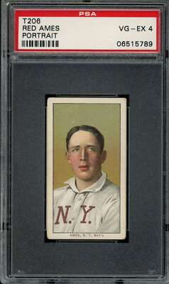 1909-11 T206 #9 Red Ames Sweet Caporal 150 30 PSA 4 Portrait (5789) | eBay