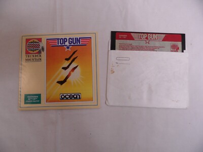 Top Gun (Thunder Mountain, Ocean, Commodore 64) 5.25" Floppy, Manual ...