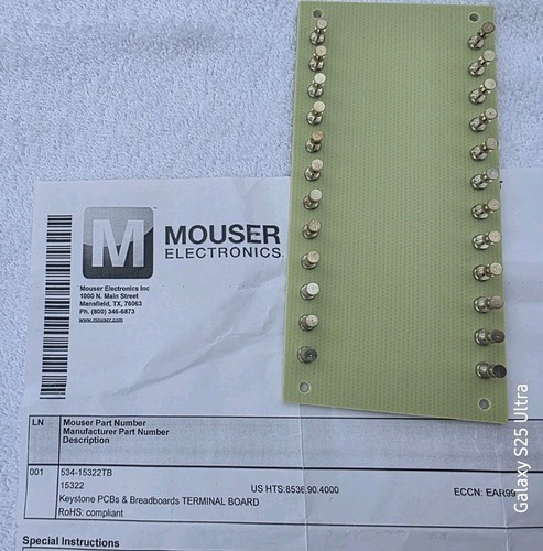 3 Keystone Electronics Terminal Board 15322TB – 24 Lug PCB Mount (12 ...