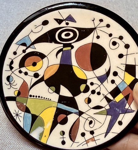 Ceramar Spain Abstract Plate Joan Miro Style Hand Painted Ceramic Wall ...