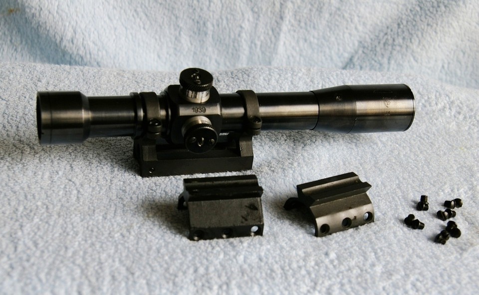 Soviet Russian Mosin Nagant PE PEM Scope&Mount Reproductions Steel RSM ...