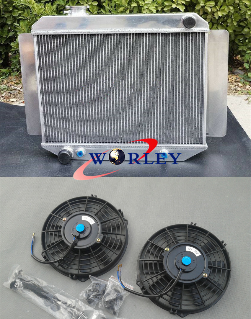 3ROW Aluminum Radiator +Fan FOR Holden Kingwood Torana HG HQ HJ HX HZ ...
