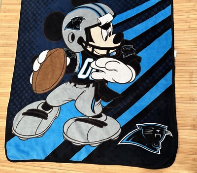 Northwest Disney Mickey Mouse Carolina Panthers NFL Fleece Throw ...