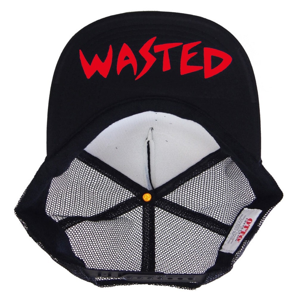New Municipal Waste Red & Black Wasted Flip Bill Adjustable Snapback ...