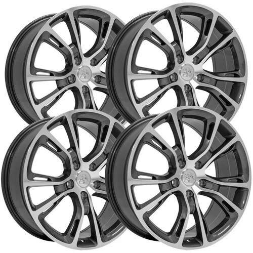(Set of 4) OE Wheels JP16 20x8.5 5x5" +42mm Gunmetal Wheels Rims 20 ...