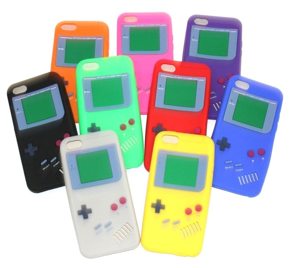 For iPhone SE 5S 5C - Soft Rubber Silicone Skin Case Cover Gameboy ...