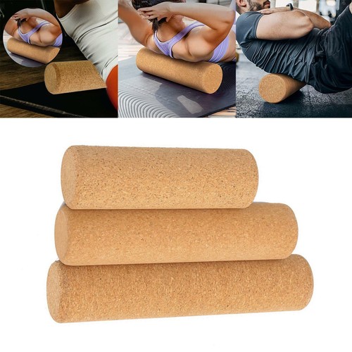 Natural Cork Yoga Pillar Core Exercises Muscle Massage Roller for ...
