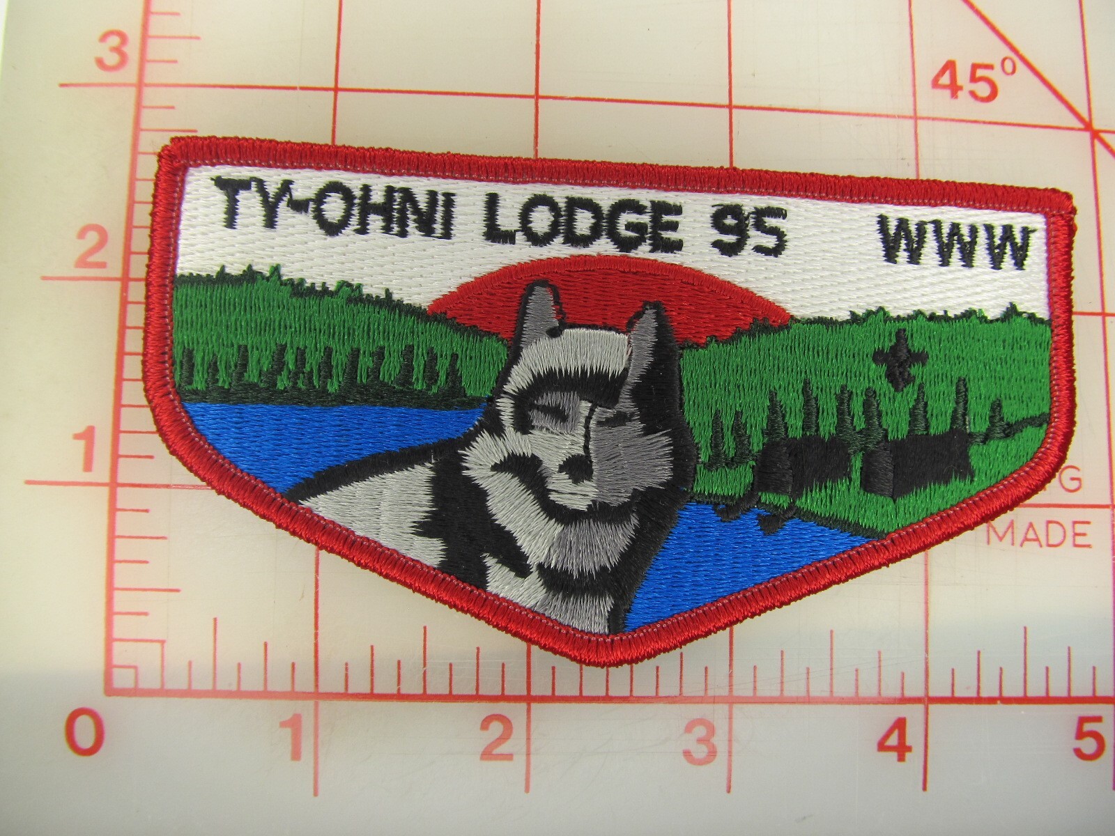OA Lodge 95 TY-OHNI collectible red border flap patch (mW) | eBay