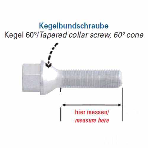 H & R Wheel Bolt taper bolt 60 1452501 | eBay UK