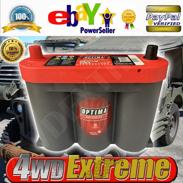 Optima Red Top Battery 6 Volt AGM Jeep Willys Vintage Big Power Opt6v ...