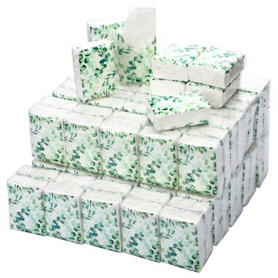 100 Pack Travel Tissue Packs Bulk 1000 Sheet Small Personal Facial ...