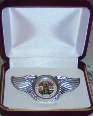 Los Angeles LA LAX CA City Seal Biker Motorcycle Club Jacket Pin Badge ...