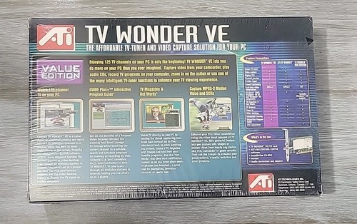 ATI Technologies Inc 100-703102 TV Wonder VE Video Capture New/Sealed ...