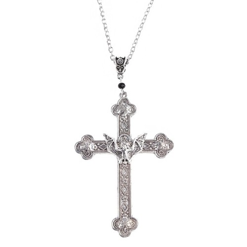 for Cross Bat Choker Necklace Retro Religious Christian Faith Collar ...