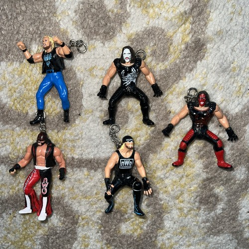 WCW 1998 ToyBiz Keychain Wrestlers Lot Of 5 Sting, Hogan, DDP, Macho ...