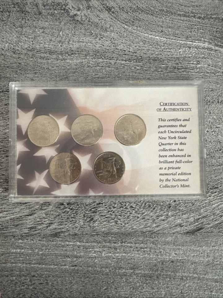 5th Anniversary 9/11 Twin Towers Quarter Collection Colorized NY State ...