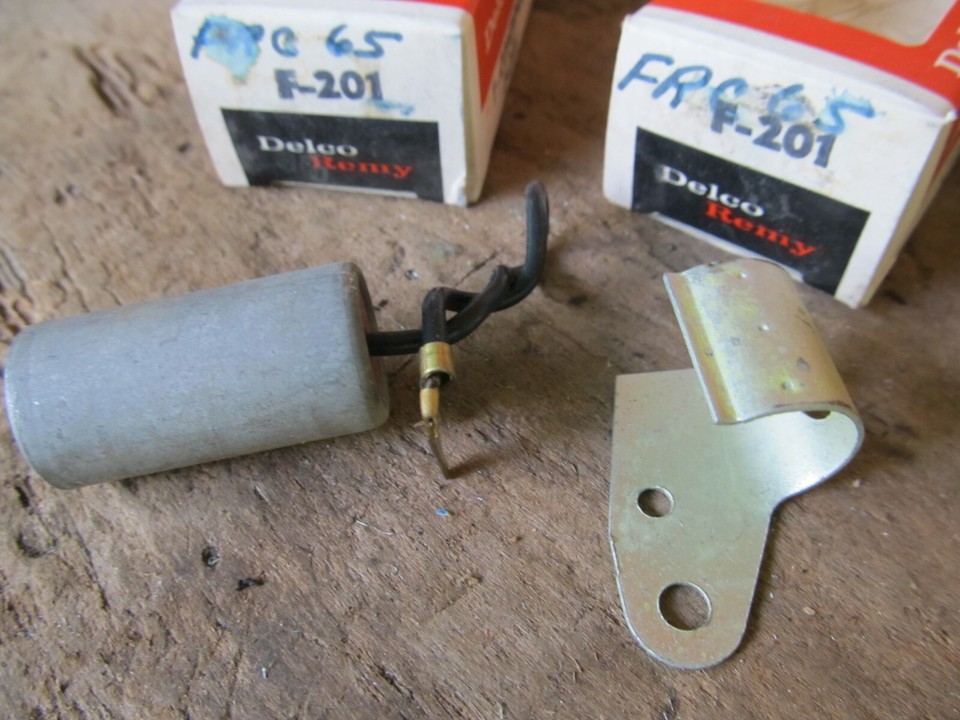 PAIR (2) Delco Remy F201 Ignition Condenser F-201 NIB NOS | eBay