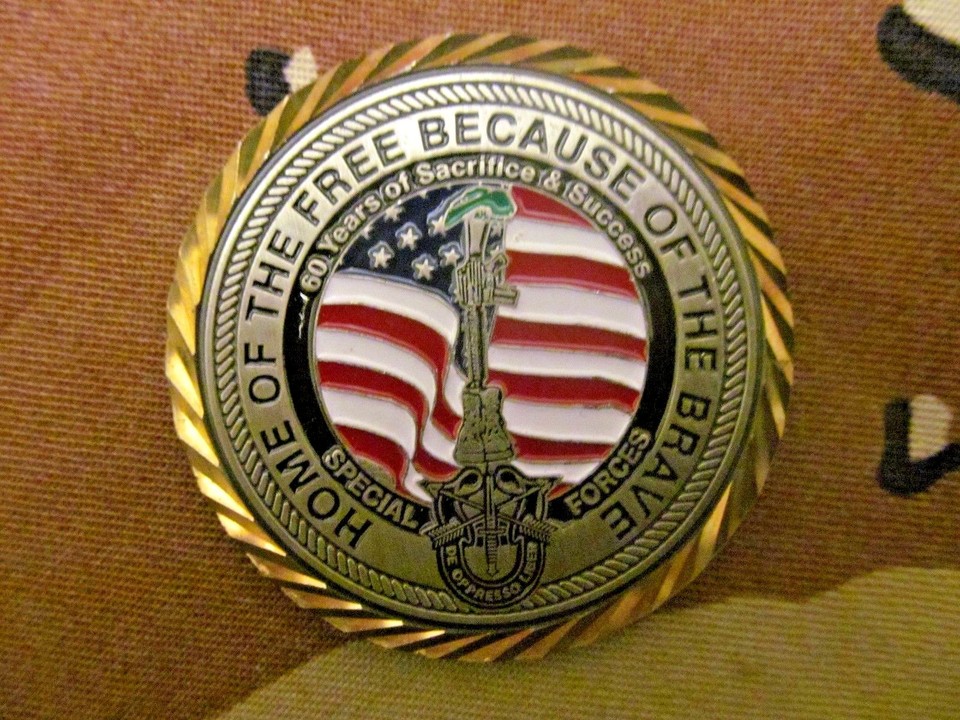 RARE ,SPECIAL FORCES , 60TH ANNIVERSARY JOHN F. KENNEDY, CHALLENGE COIN ...