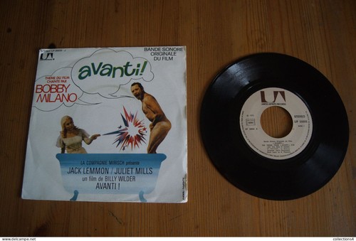 AVANTI BOBBY MILANO SP DE 1973 DU FILM DE BILLY WILDER JACK LEMMON ...