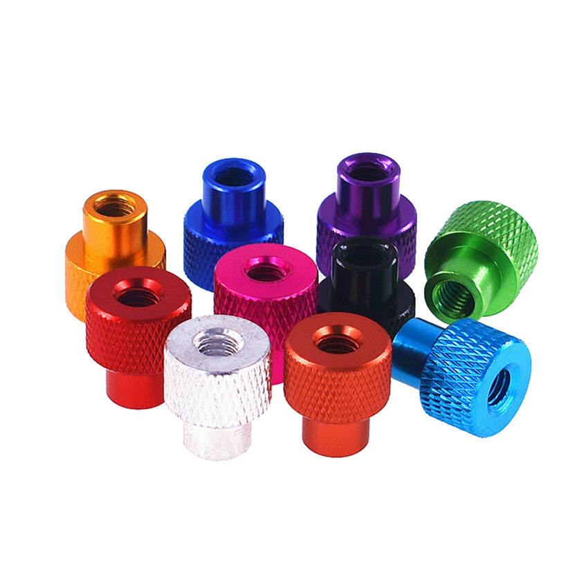 Aluminum Alloy M4 M5 Knurled Thumb Nuts Metric Fastening High Type Grip ...