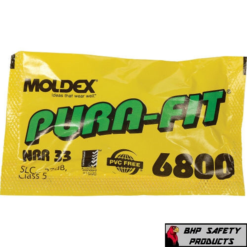 Moldex Pura Fit 6800 Earplugs Uncorded 200/Box NRR 33 ** Free US ...