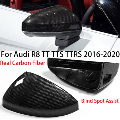 For Audi R8 TT TTS TTRS Carbon Fiber Car side Rear view Mirror Cover ...