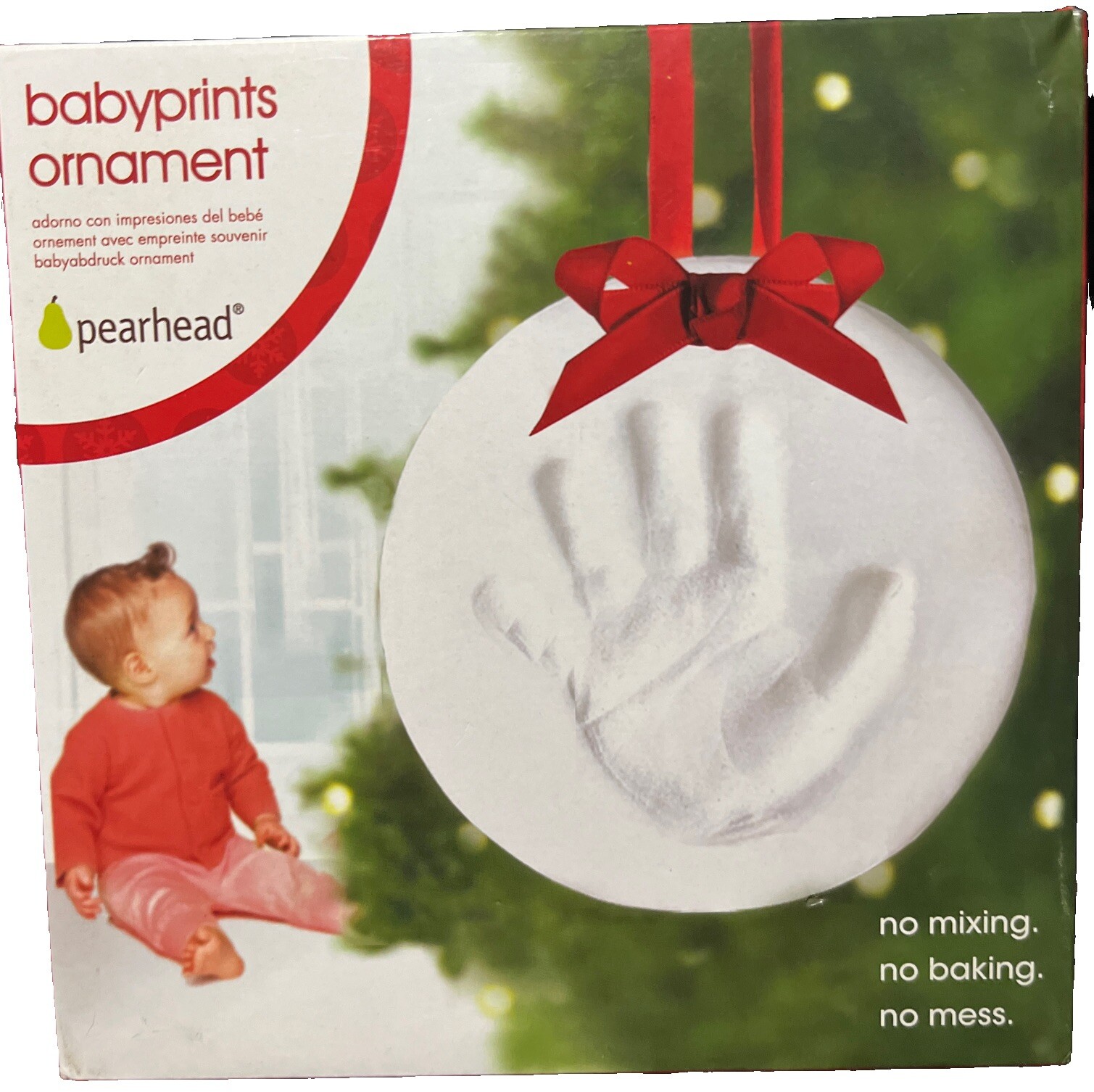 Pearhead Babyprints Ornament Kit. Handprint or footprint. No-Bake DIY ...