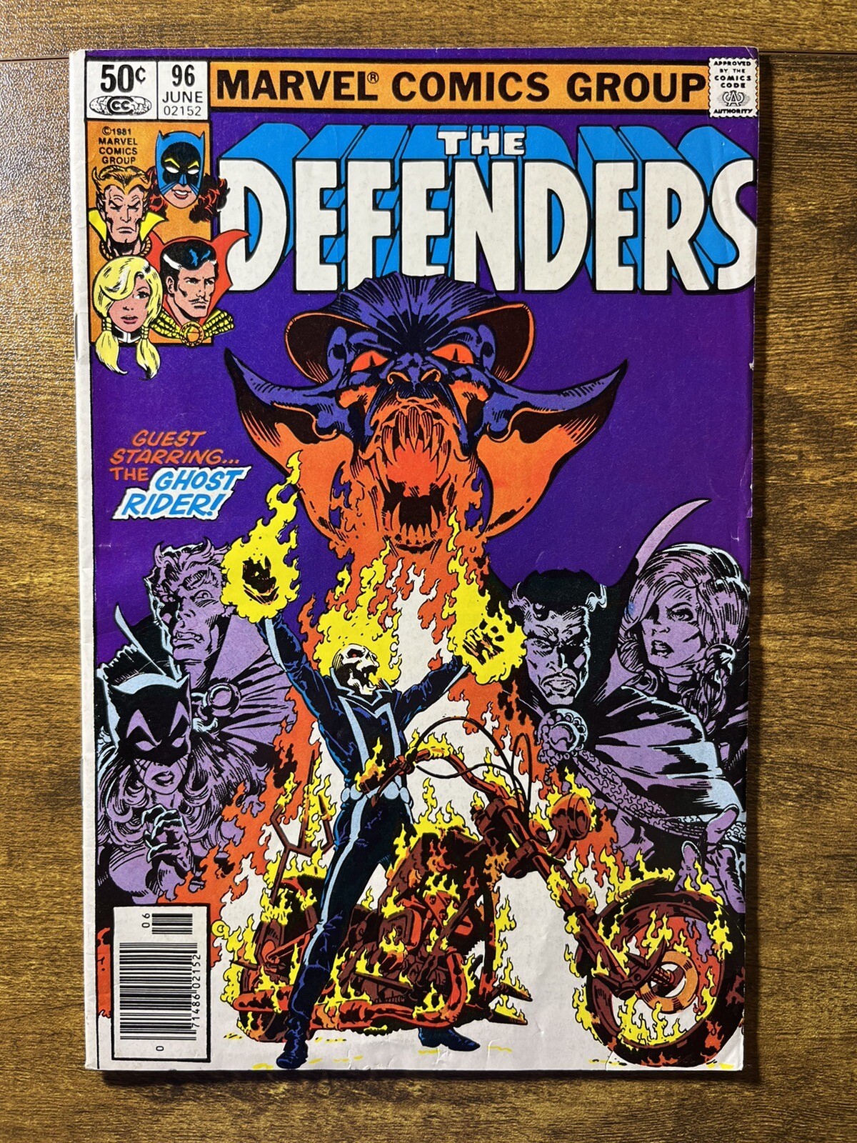 THE DEFENDERS 96 NEWSSTAND GHOST RIDER DON PERLIN COVER MARVEL COMICS ...