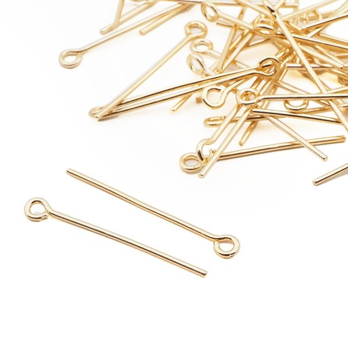 Lot (50) gold tone Chandelier prism hanging connector pins loop head ...