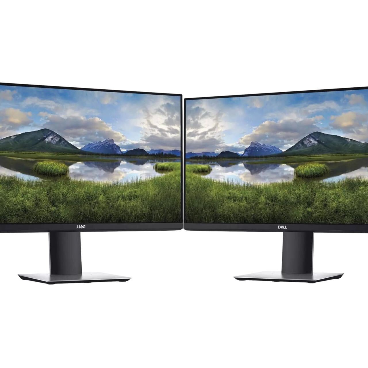 2pcs Dual Dell 27" IPS LCD Monitor UltraSharp QHD 2560 x 1440 LED ...