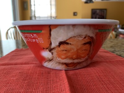 Vtg Kellogg’s Corn Flakes Santa Cereal Bowl 100th Anniversary Norman ...