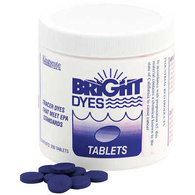 Bright Dyes FLT Blue Dye Tablets 200 Count Bottle | eBay