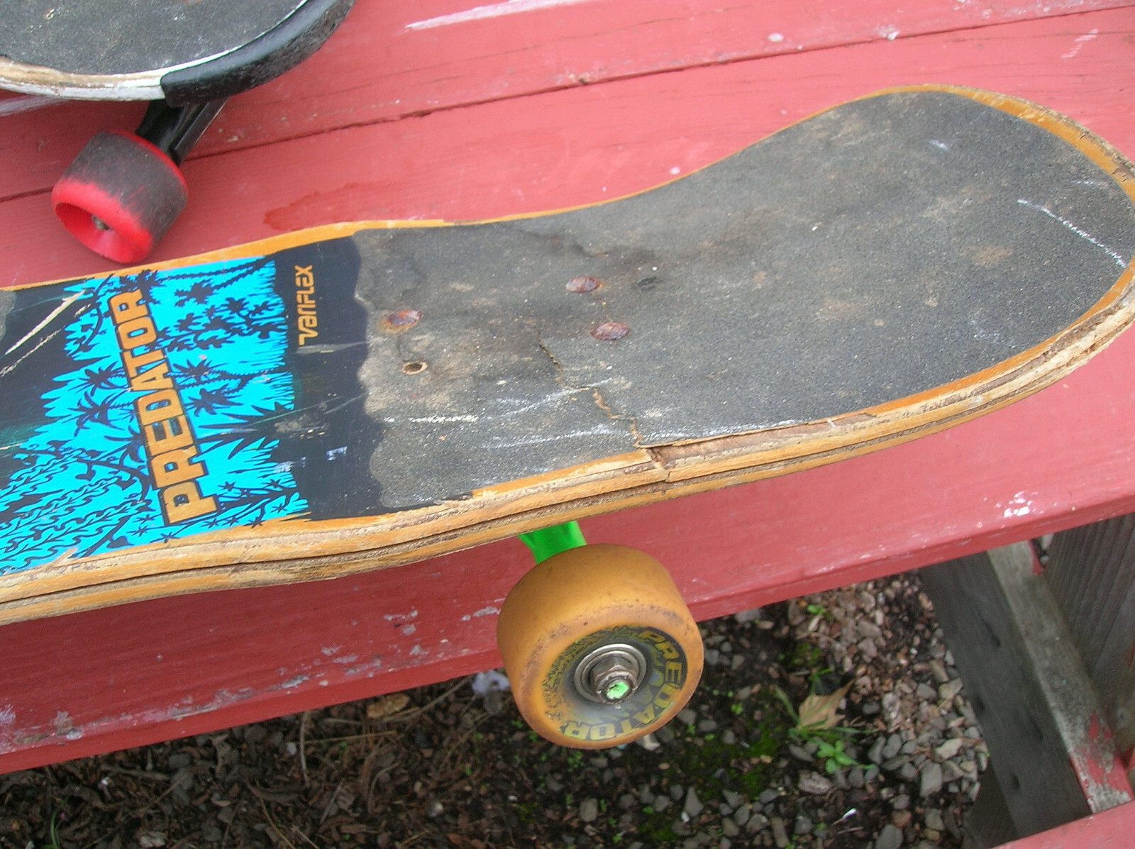 2 Vintage 1980s surfer sidewalk surfboard skateboard nash and predator ...