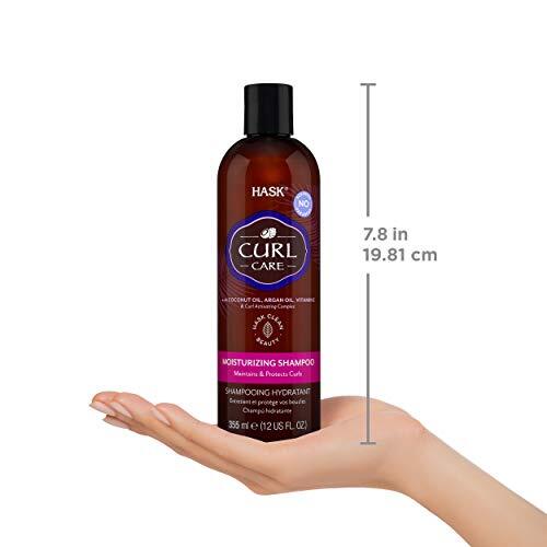 HASK CURL CARE Shampoo + Conditioner Set Coconut & Argan Oil for Curly ...