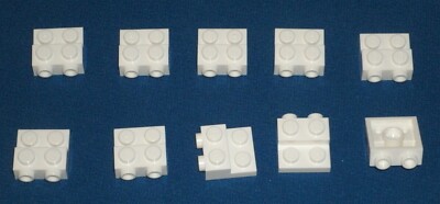 LEGO NEW 2x2x2/3 White Plate with 2 Studs on Side (10x) 6046979 Brick ...