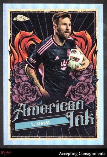 2024 Topps Chrome MLS American Ink #1 Lionel Messi SHORT PRINT SP INTER ...