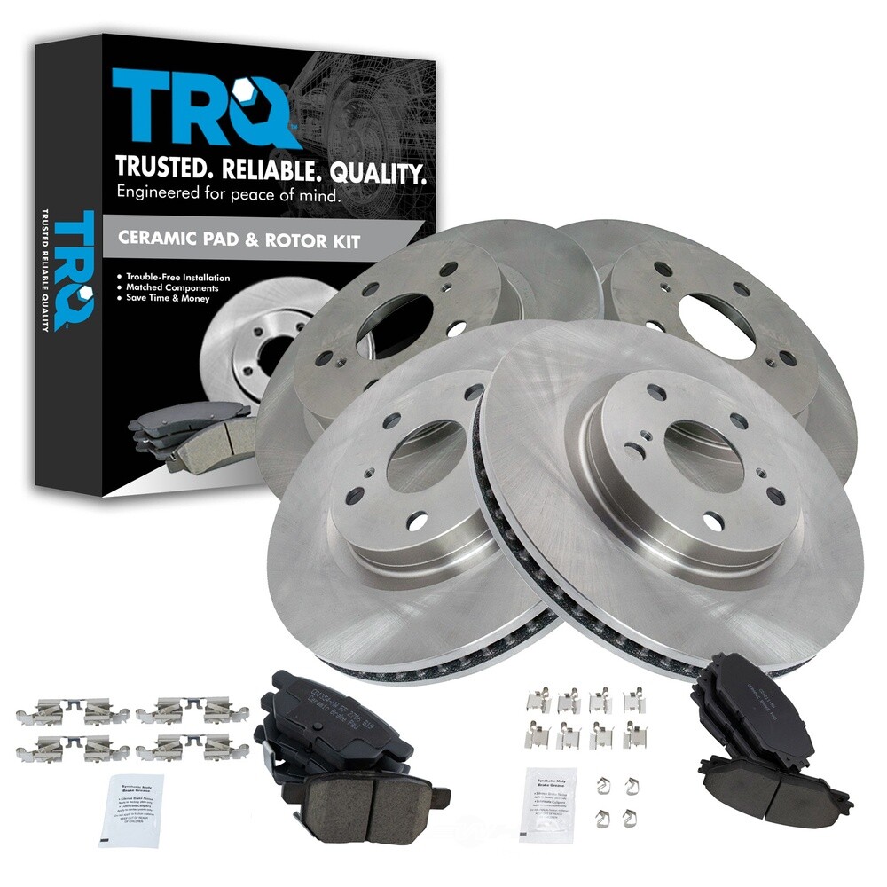 Disc Brake Kit-Ceramic Brake Pad and Rotor Kit TRQ BKA16729 fits 2011 ...