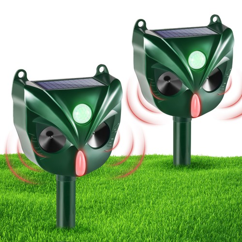 Ultrasonic Solar Animal Repeller Outdoor Pest Deterrent Animal Repeller ...