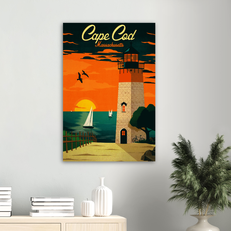 Travel Posters, Cape Cod - Massachusetts Travel Poster, Retro, Vintage ...