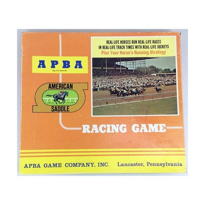 APBA Horse Racing American Saddle Racing (Complete Season Cards 19 Box ...